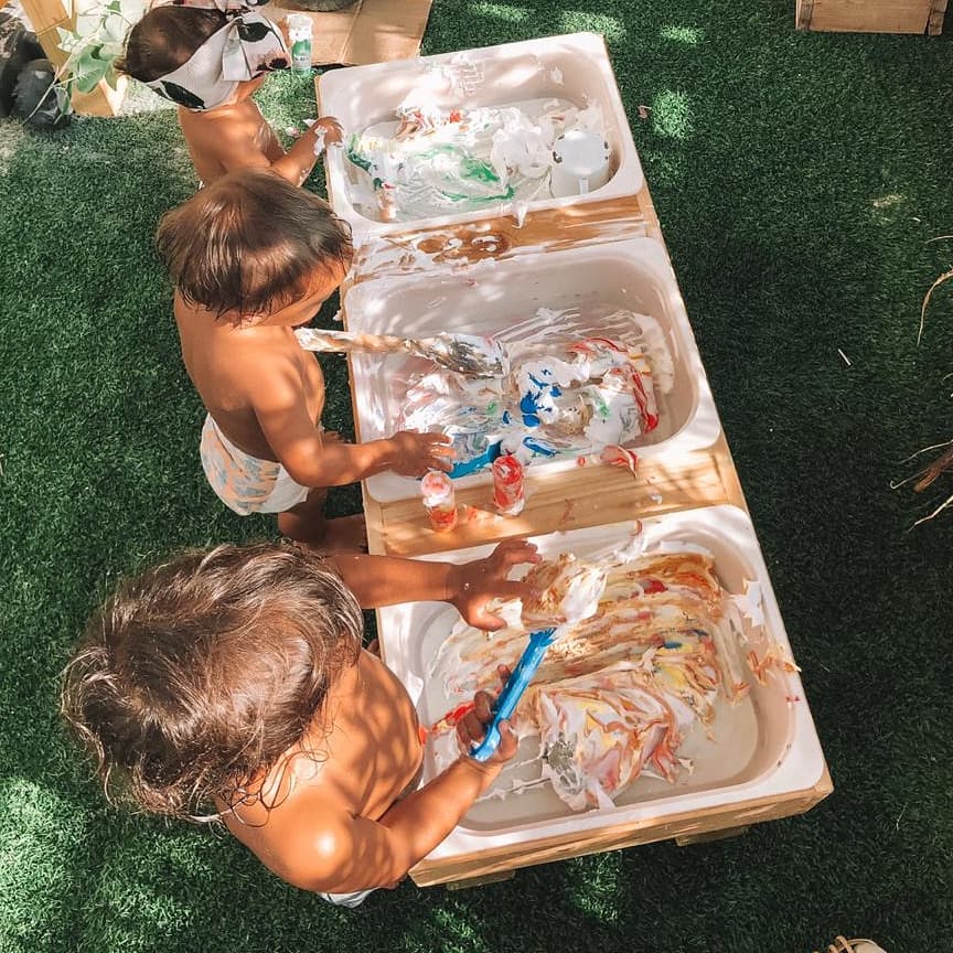 Water/sand sensory table with wooden lid – Mud Kitchens Carpentry